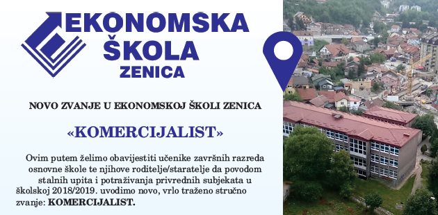 Novo zvanje u Ekonomskoj školi Zenica - KOMERCIJALIST - Zenicablog