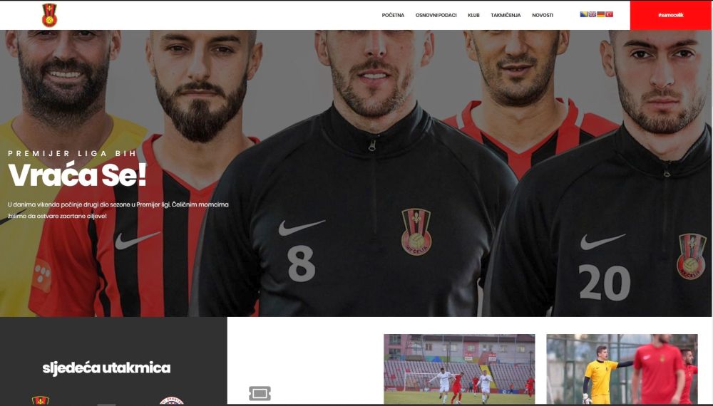 Lijep dizajn: NK Čelik predstavio novu zvaničnu klupsku stranicu i ...