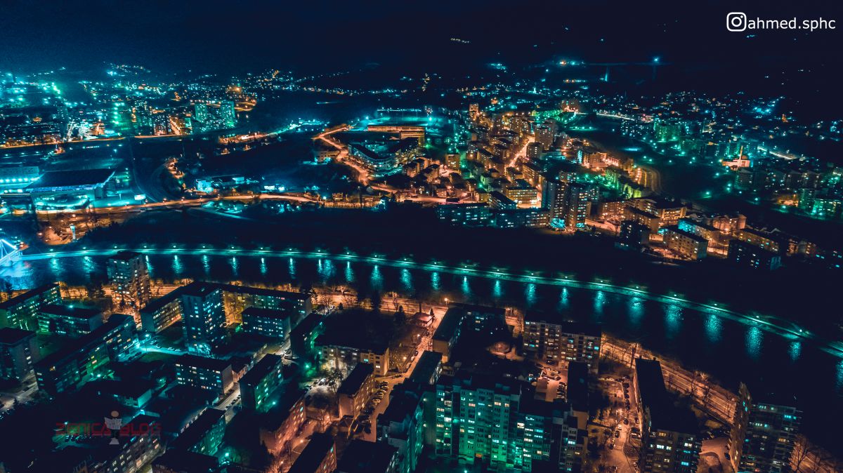 FOTO GALERIJA noćnih panorama Zenice iz zraka - Zenicablog