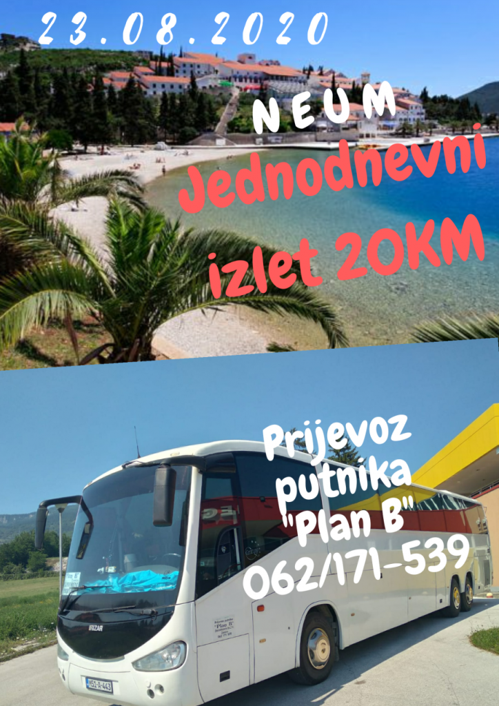 Prijevoz putnika "Plan B": jednodnevni izlet u Neum za 20 KM - Zenicablog