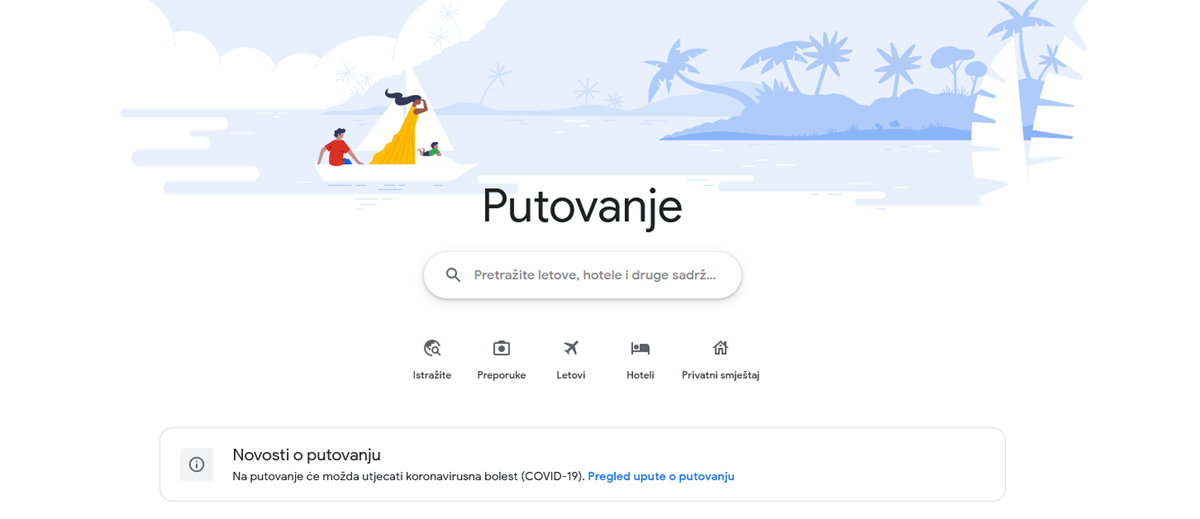 Google dodaje informacije o Covidu-19 prilikom pretraživanja putovanja ...