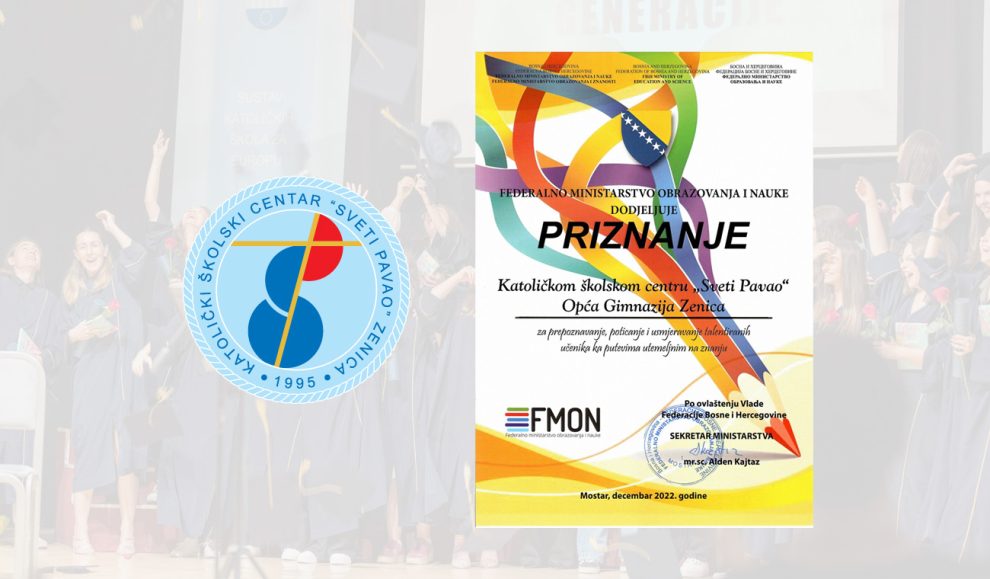 Najbolje škole u Federaciji: Dvije nagrade za KŠC Sv. Pavao Zenica ...