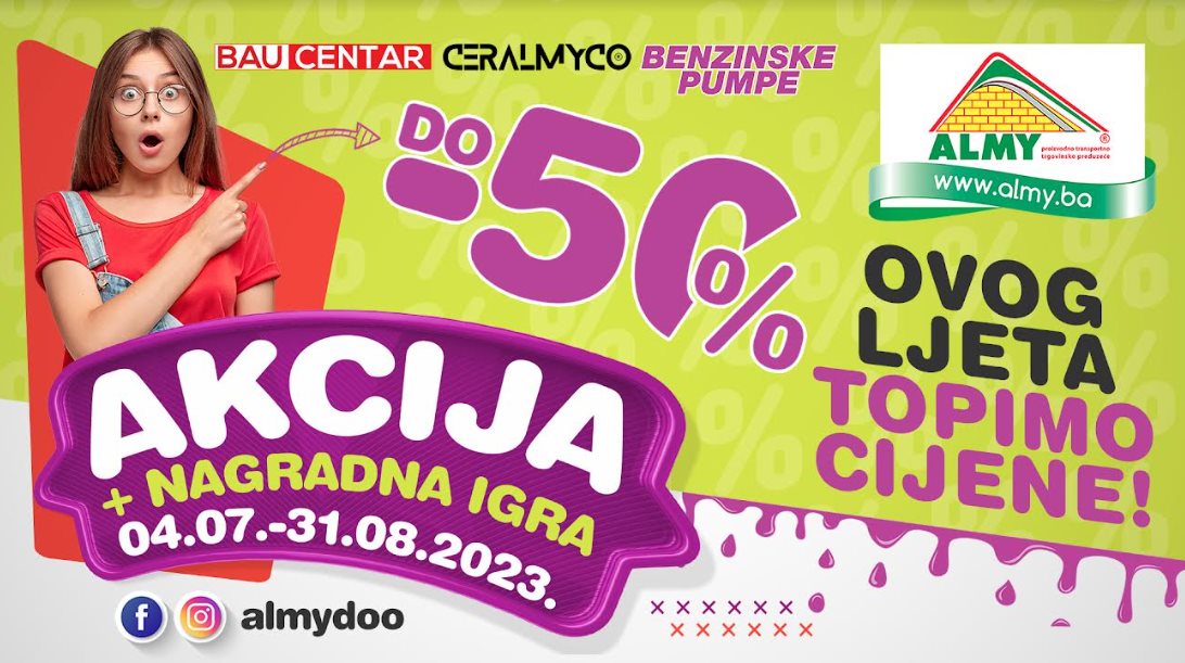 VELIKA ljetna akcija u maloprodajnim objektima kompanije Almy - Zenicablog