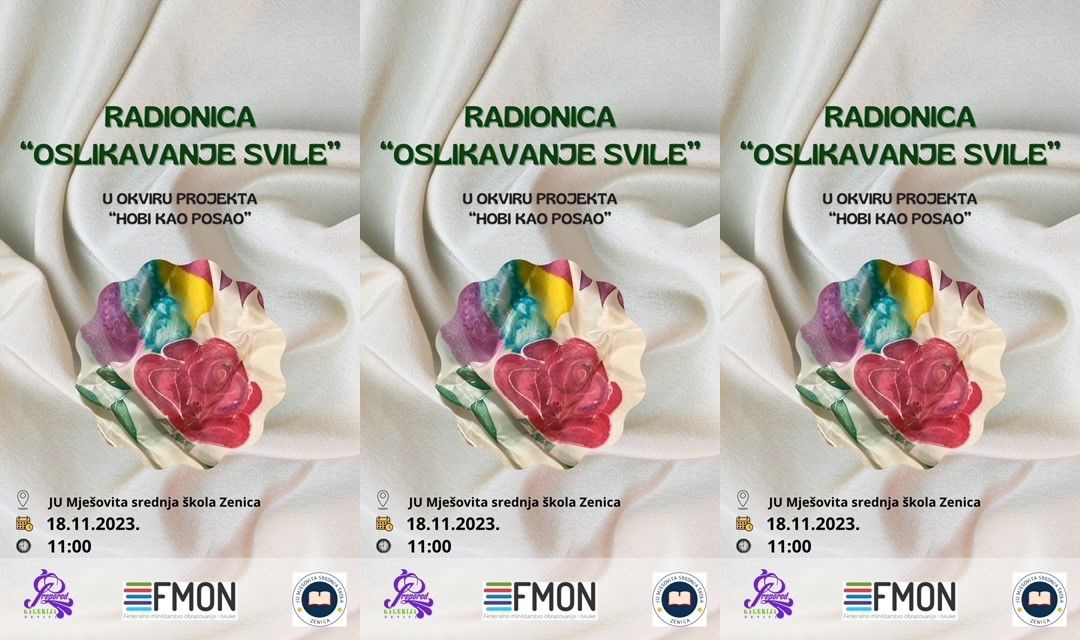 Radionica “Oslikavanje svile” projekat “Hobi kao posao” – Zenicablog