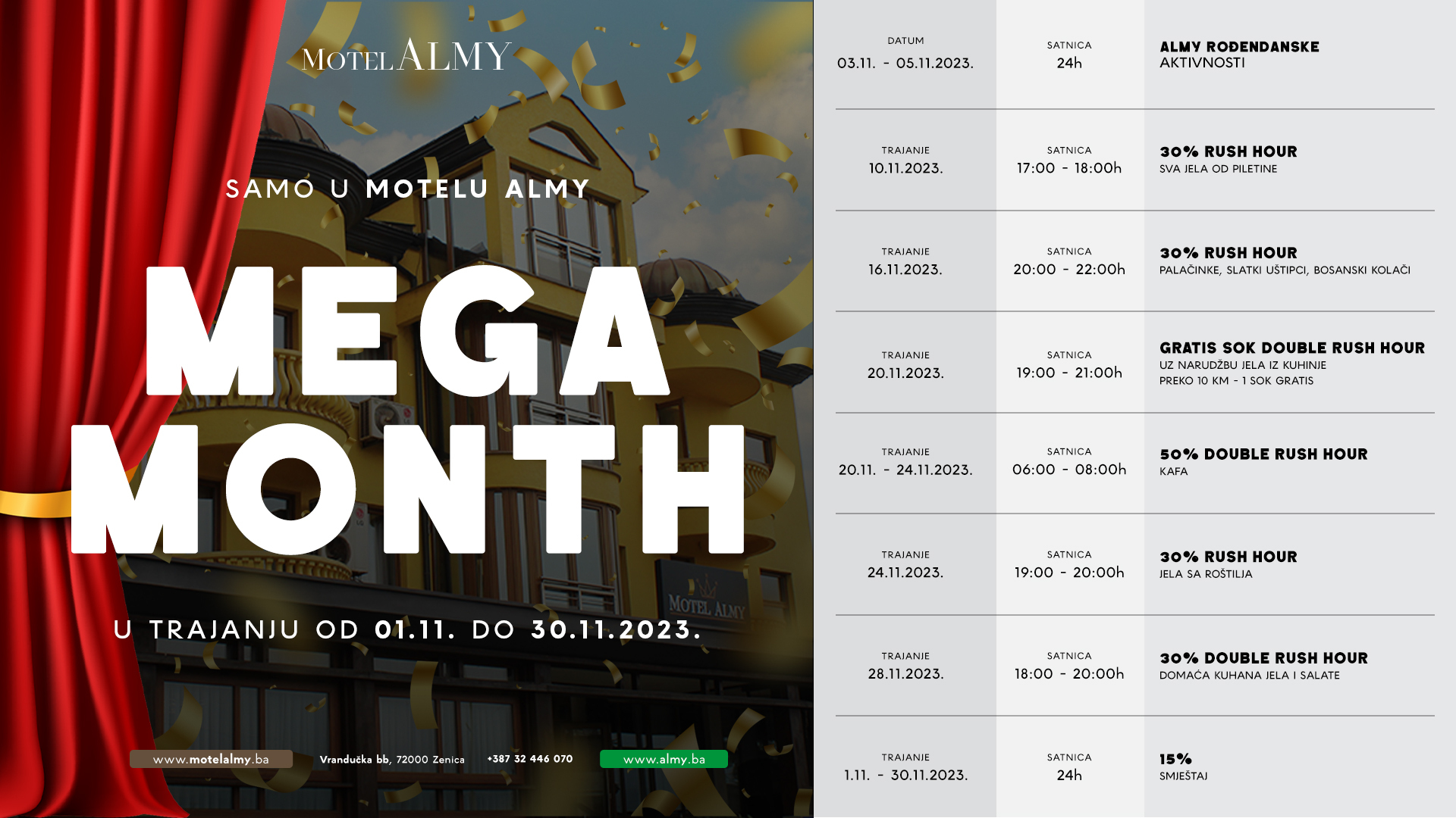 MEGA MONTH u Motelu Almy! - Zenicablog