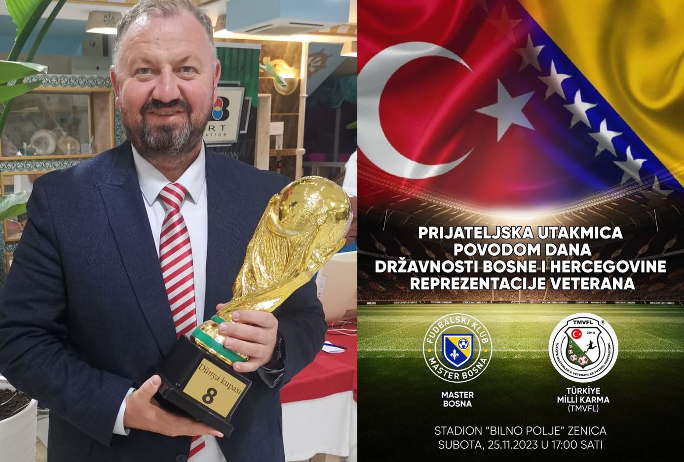 Za Dan državnosti BIH na Bilinom polju revijalni meč selekcija veterana ...