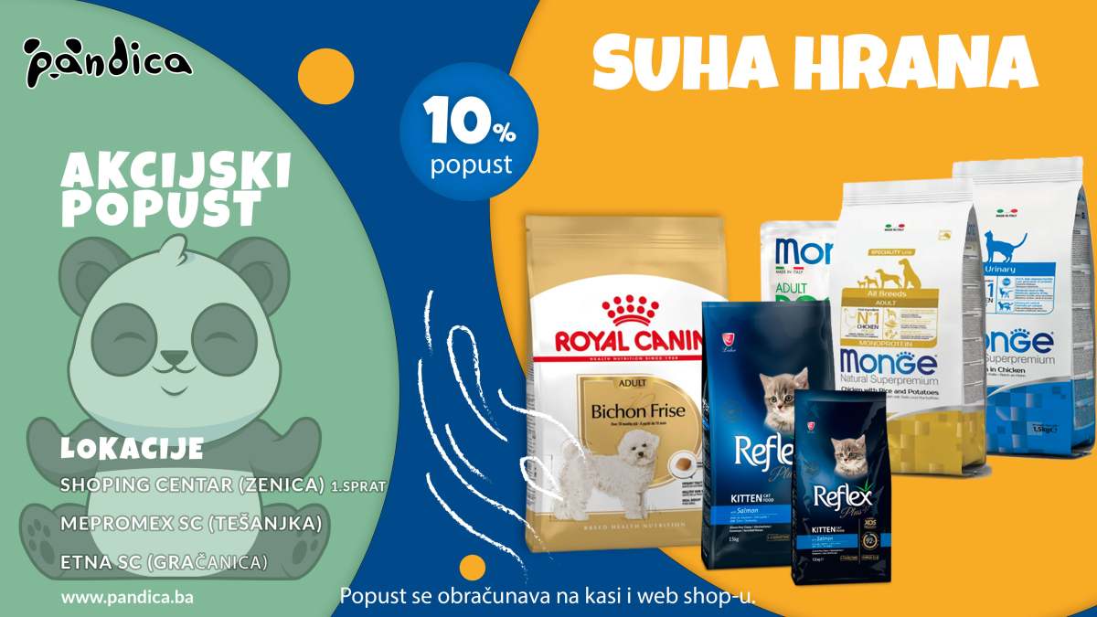 PANDICA: Akcijski popust za suhu hranu za vaše četveronožne ljubimce ...