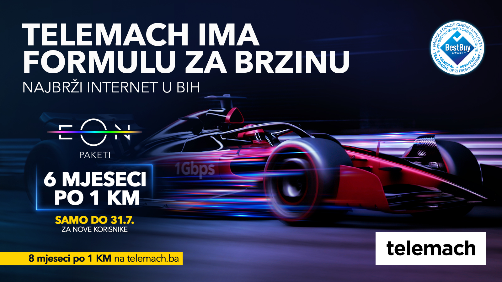 Telemach BH: Formula za brzinu potvrđena priznanjem Best Buy - Zenicablog