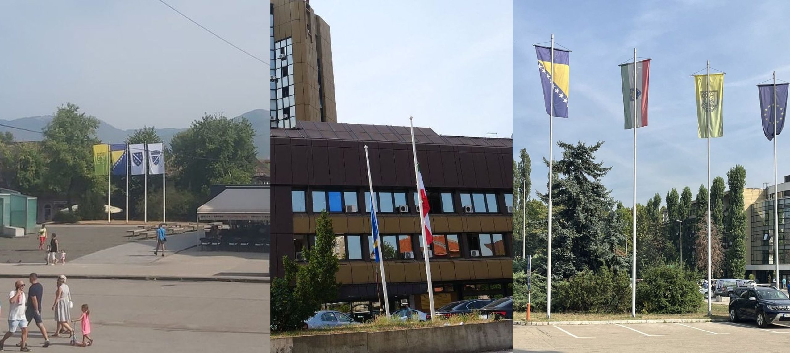 FOTO: Dan žalosti u FBiH - Grad Zenica nije spustio zastave na pola ...