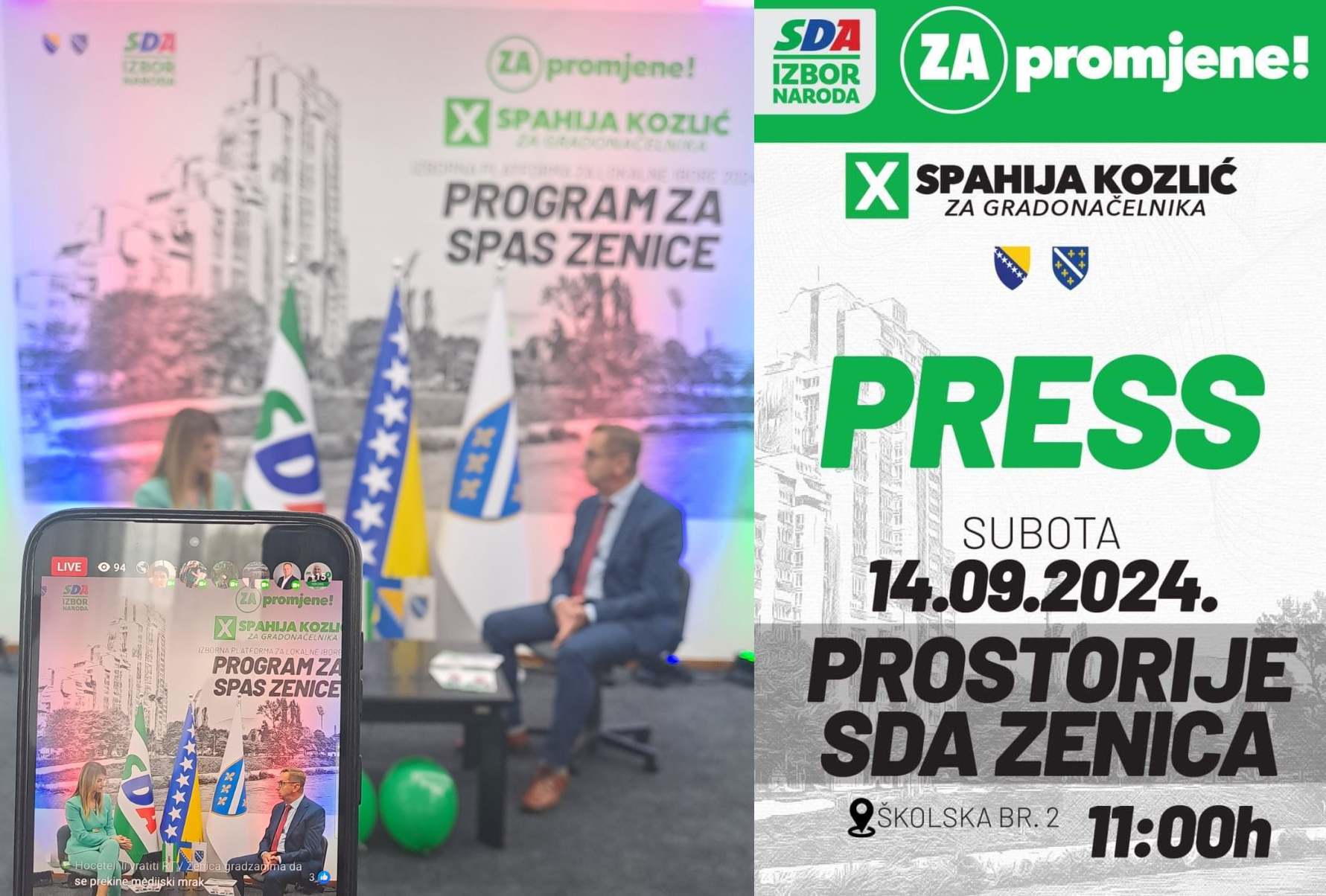 VIDEO: PRESS SDA Zenica - kandidat za gradonačelnika Spahija Kozlić ...