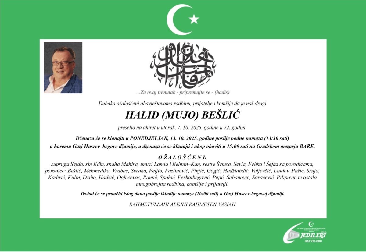 Posljednji ispraćaj Halida Bešlića u ponedjeljak, objavljeni detalji ...